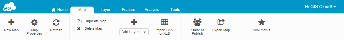 Tools Ribbon Overview Gis Cloud User Manual
