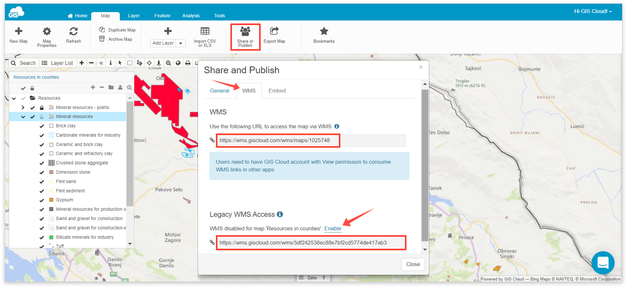 Web Map Service Wms Gis Cloud User Manual