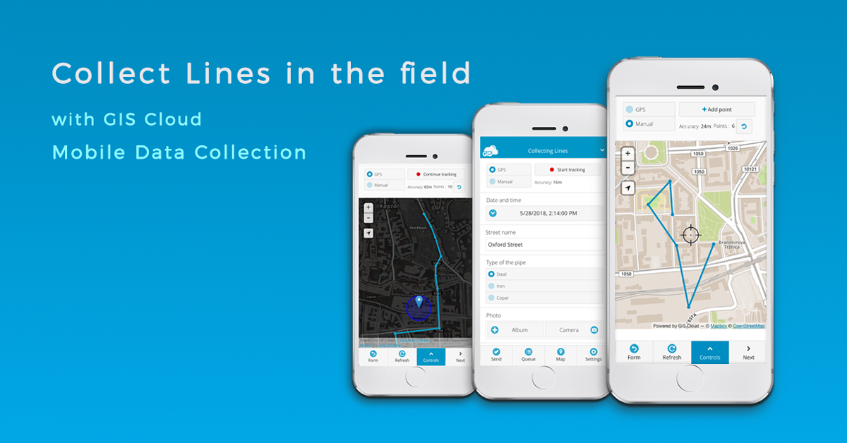 How to collect lines in the field using Mobile Data Collection app | GIS Cloud