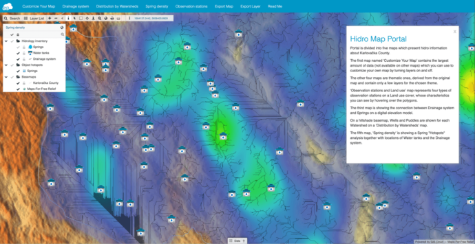 How to Create a Hydrological Map Portal | GIS Cloud