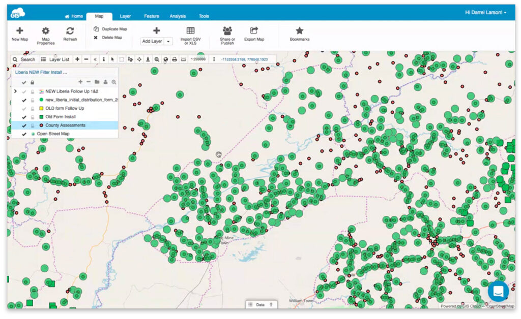 Mapping entire Liberia to bring clean water to everyone | GIS Cloud