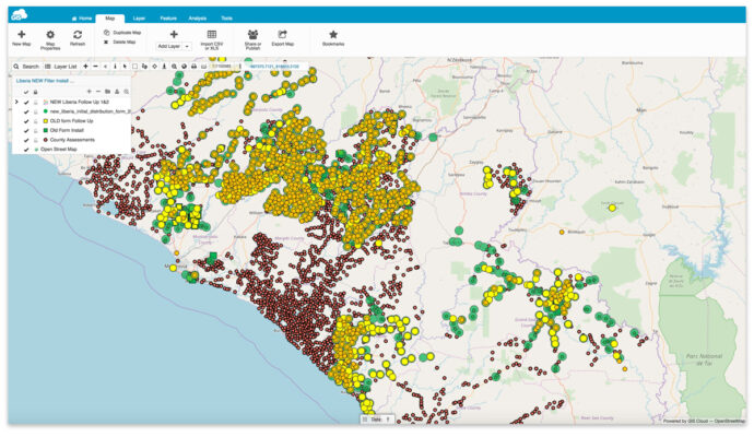 Mapping entire Liberia to bring clean water to everyone | GIS Cloud