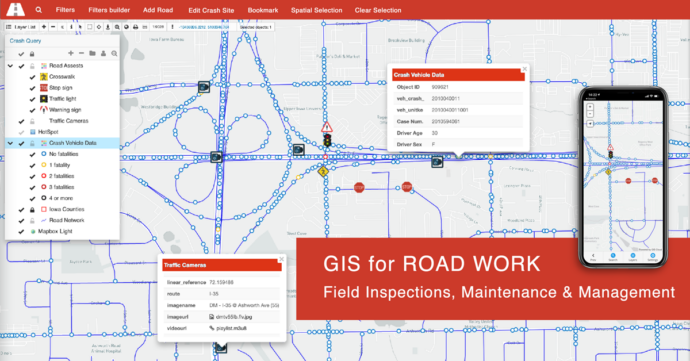 Road Work Management, Field Inspections and Maintenance Using GIS | GIS ...