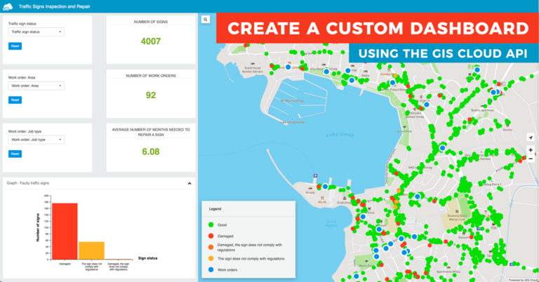 Create a custom dashboard with the GIS Cloud API