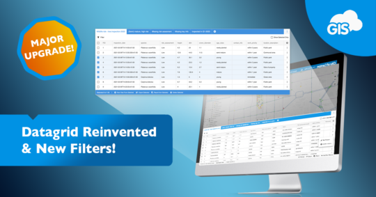 Datagrid Reinvented & Powerful New Filters | GIS Cloud