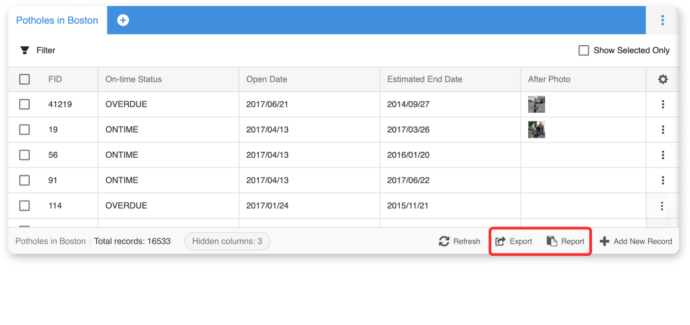 Datagrid Reinvented & Powerful New Filters | GIS Cloud