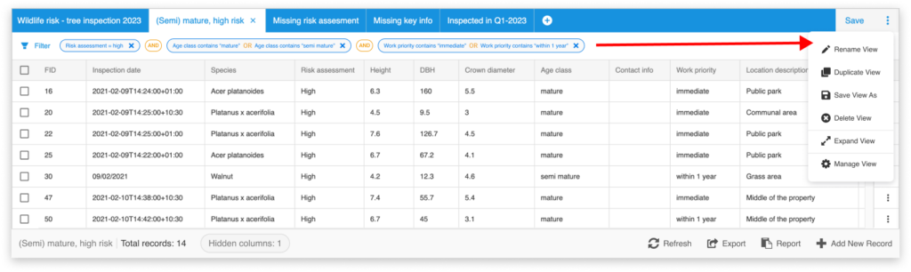 Datagrid Reinvented & Powerful New Filters | GIS Cloud