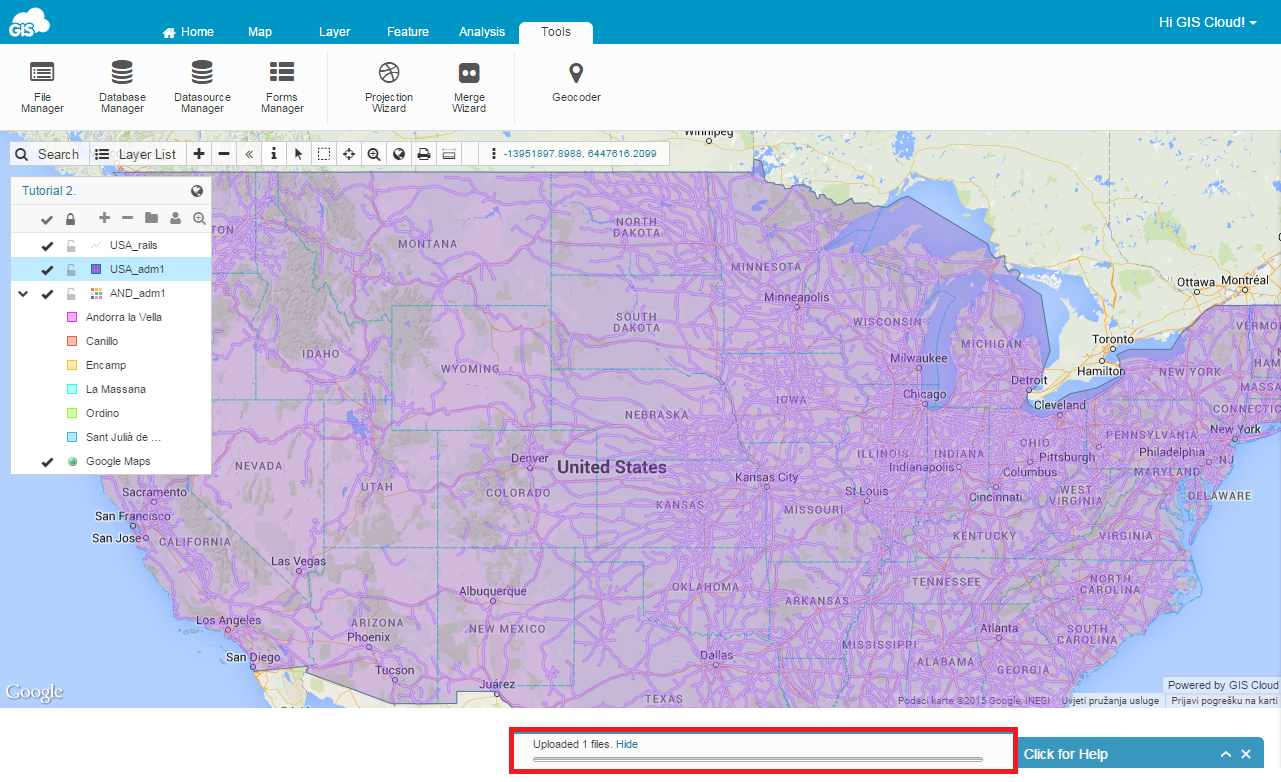Drag & Drop | GIS Cloud User Manual Drag & Drop | GIS Cloud User Manual