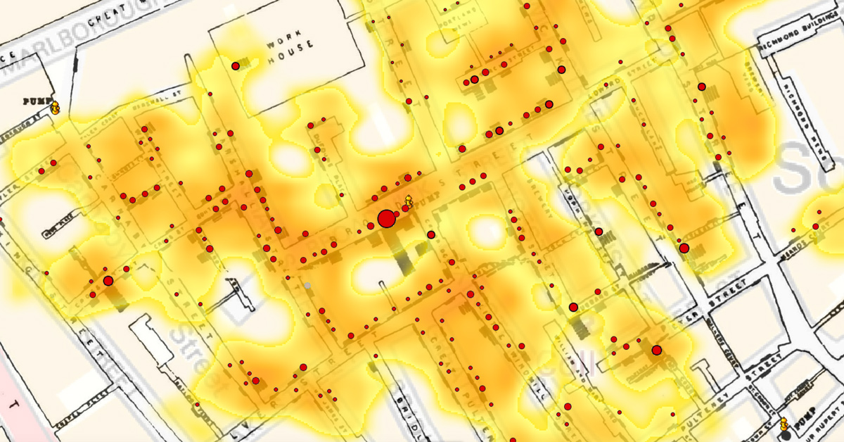 Map as a lifesaving tool: Map of Cholera by John Snow | GIS Cloud