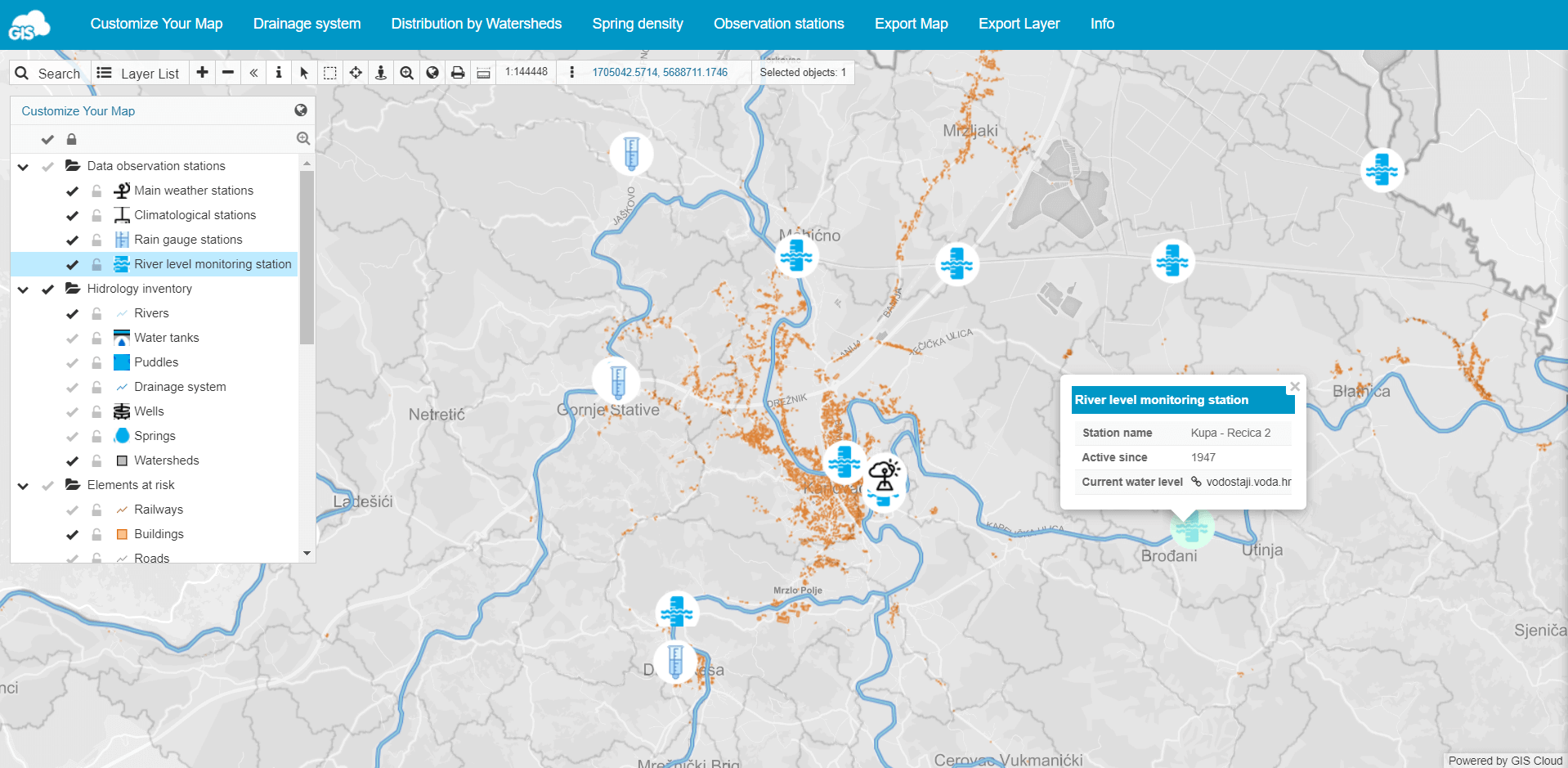 How to Create a Hydrological Map Portal | GIS Cloud
